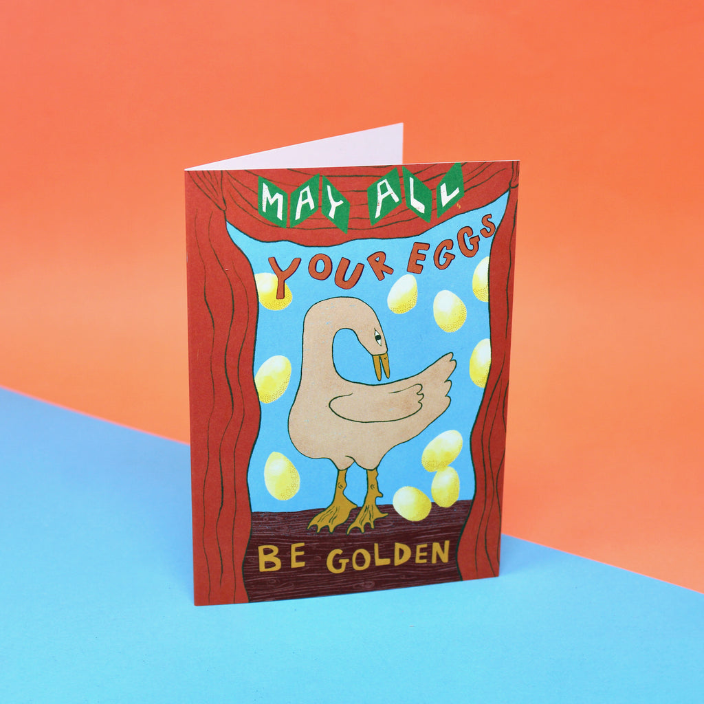 Golden Eggs A6 Greetings Card – Ark Colour Design - Retail