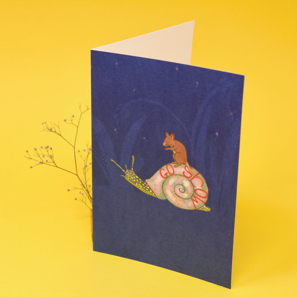 Go Slow Snail Greetings Card – Ark Colour Design - Retail