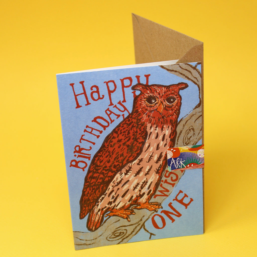 Happy Birthday Wise One Greetings Card – Ark Colour Design - Retail