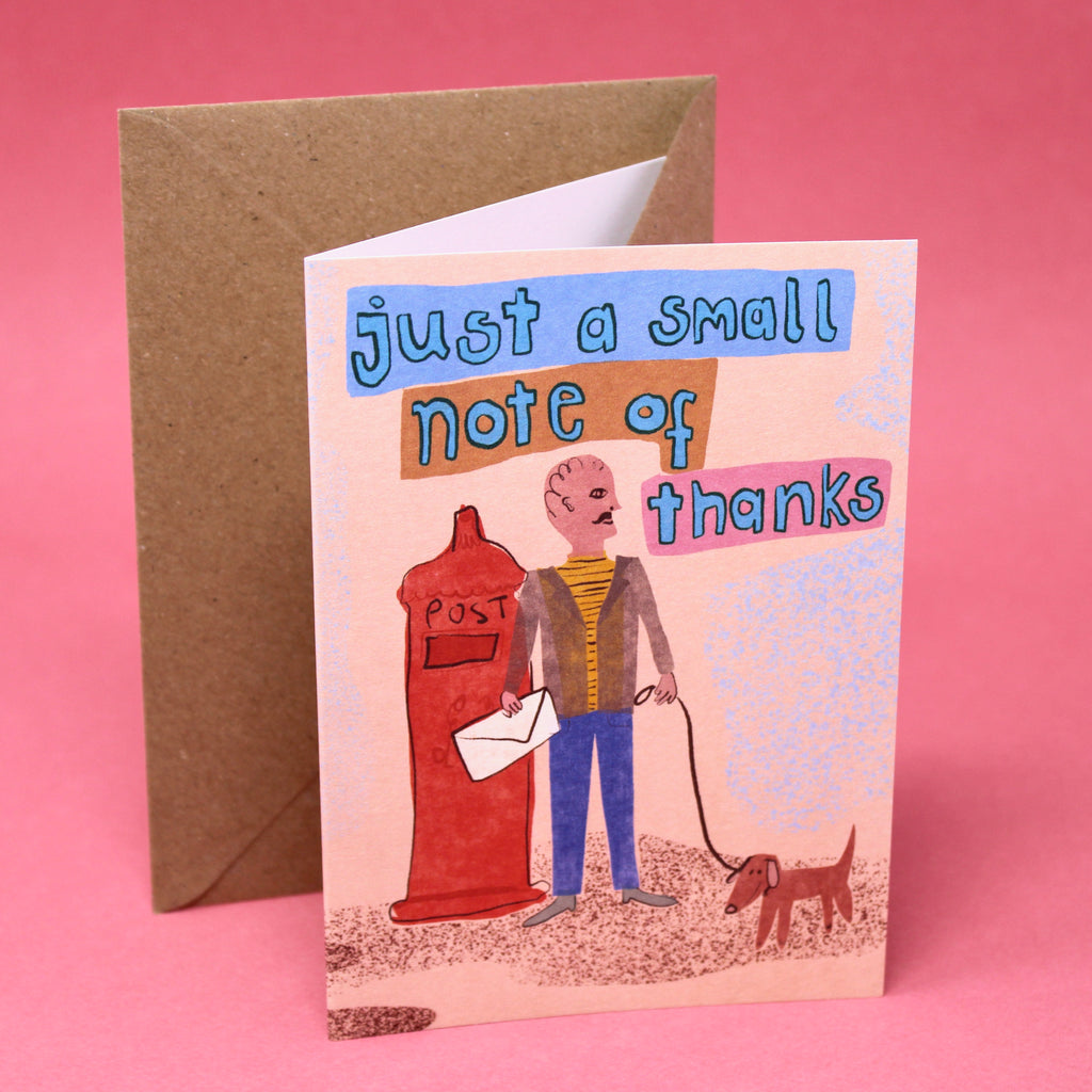Just A Small Note Of Thanks Greetings Card – Ark Colour Design - Retail