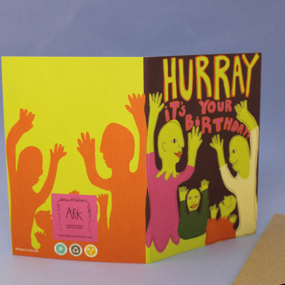 Birthday Hurray Greetings Card – Ark Colour Design - Retail